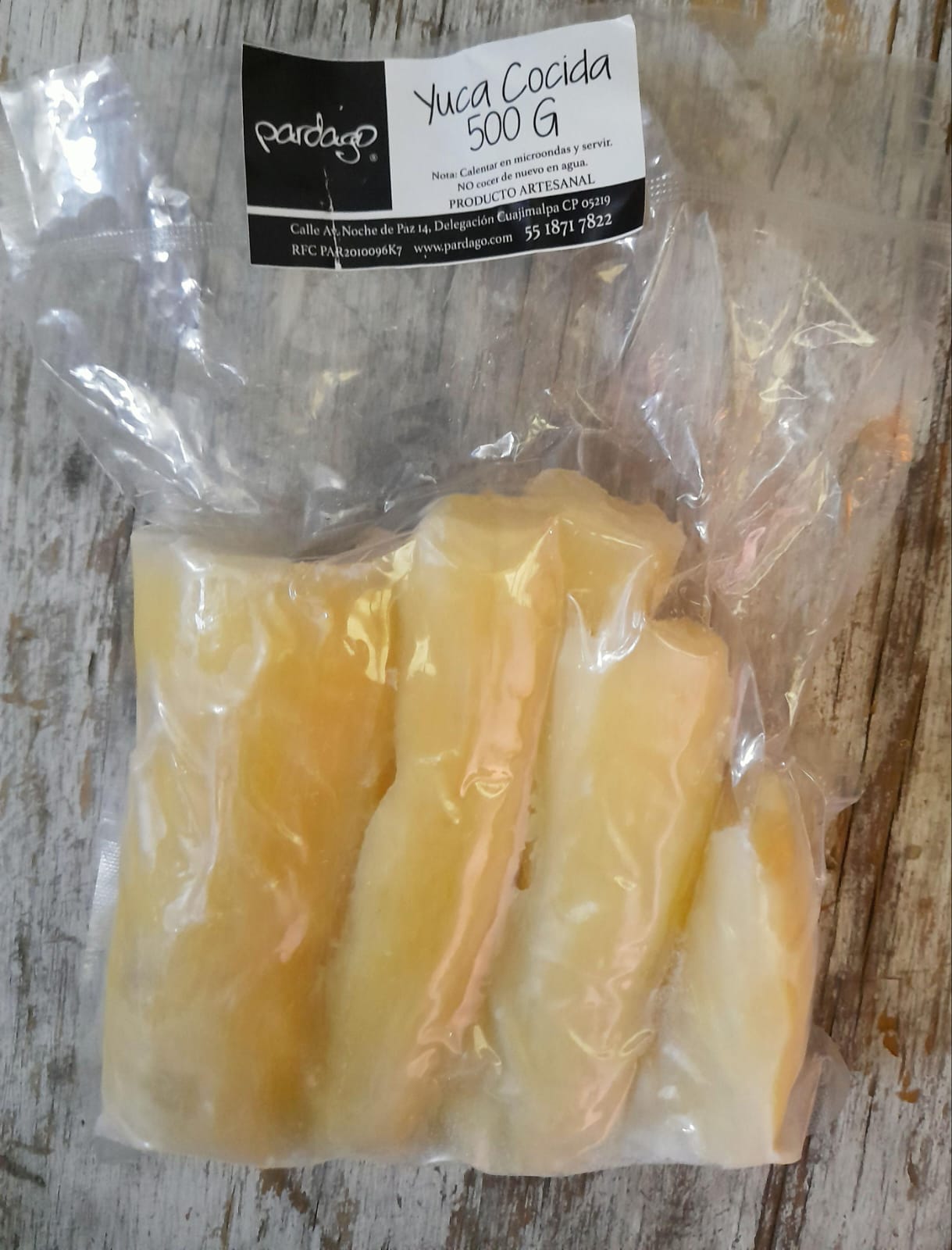 YUCA COCIDA PAQUETE DE 500 G – pardago