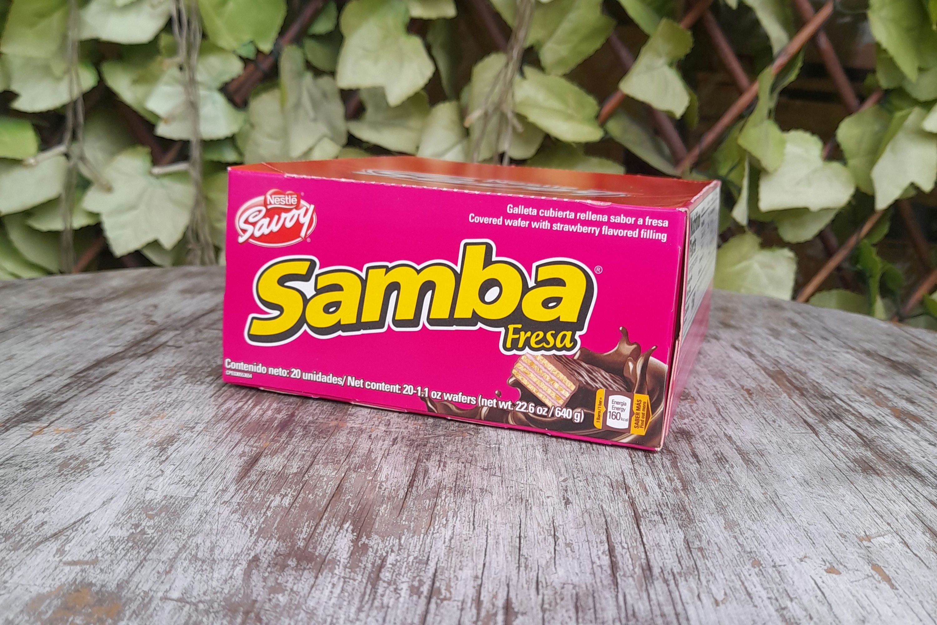 SAMBA DE FRESA 32 g, CAJA DE 20 UNIDADES – pardago
